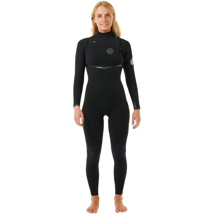2025 Rip Curl Womens E-Bomb 4/3mm Chest Zip Wetsuit 15MWFS - Black - Wetsuits | Wetsuit Outlet